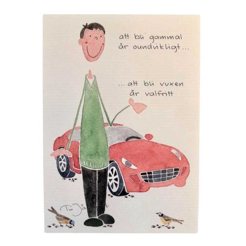 Enkelkort med Texten att bli Gammal... – Saker&Smått